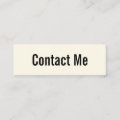 Professional Cream and Black Contact Card | Zazzle