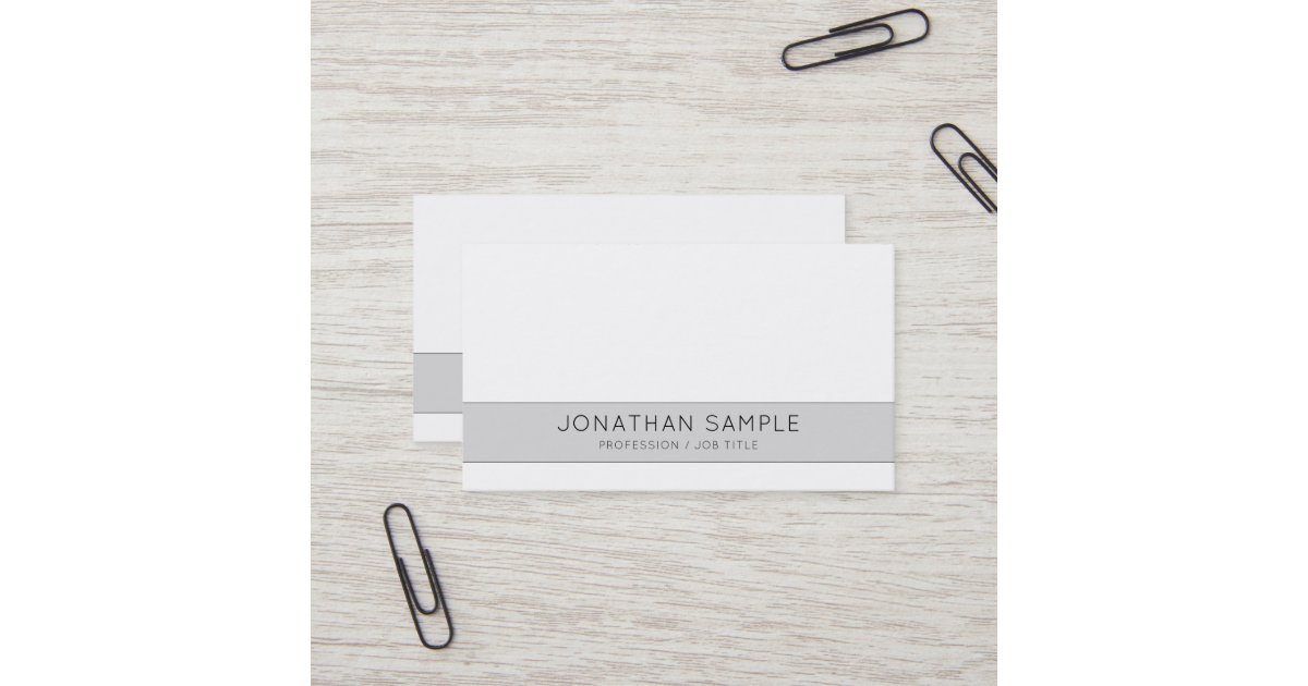 Professional Creative Design Gray Company Plain Business Card | Zazzle