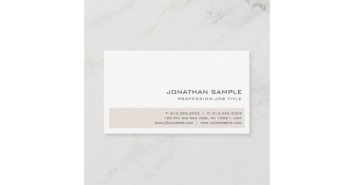 Professional Creative Elegant Colors Trendy Sleek Business Card | Zazzle