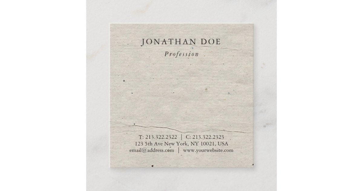 Professional Creative Vintage Historical Used Look Square Business Card ...