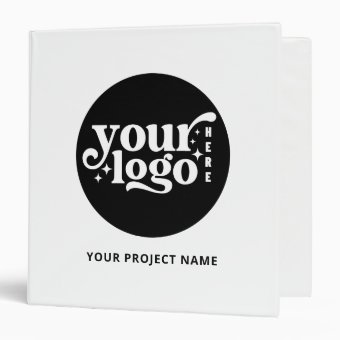 Professional Custom Business Logo Branded Company 3 Ring Binder | Zazzle
