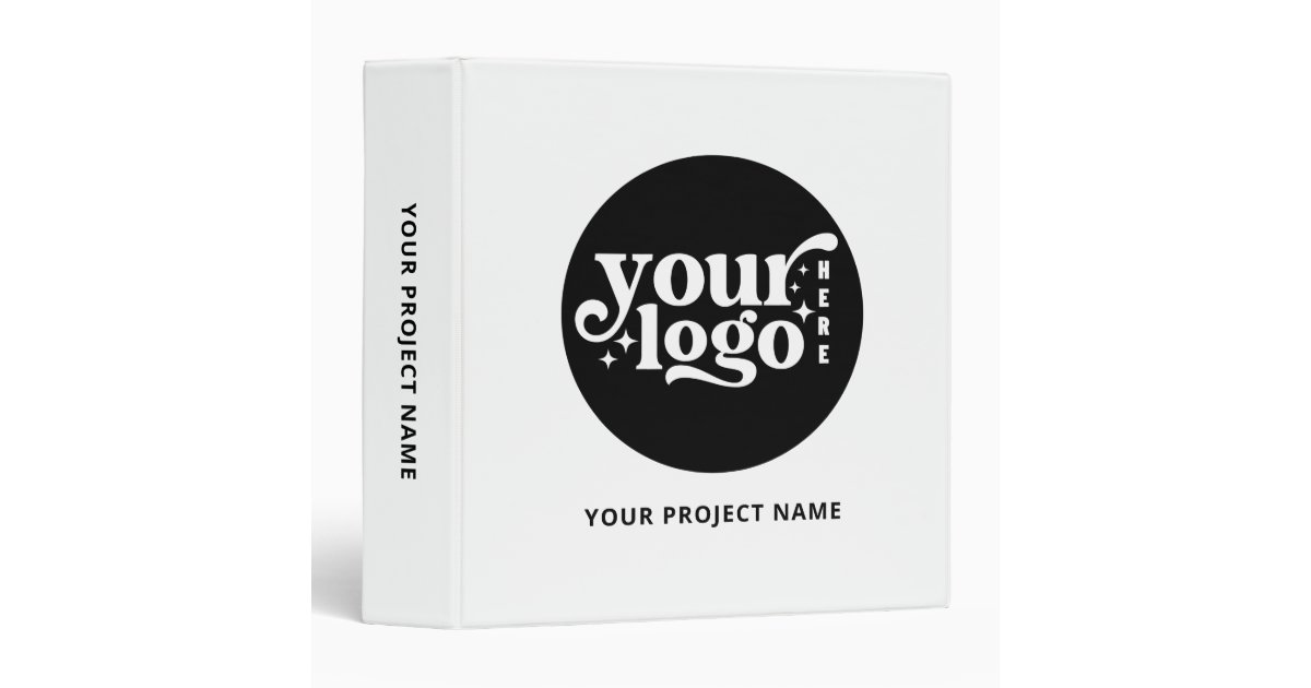 Professional Custom Business Logo Branded Company 3 Ring Binder | Zazzle