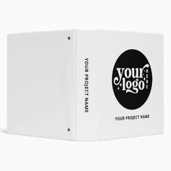 Professional Custom Business Logo Branded Company 3 Ring Binder | Zazzle