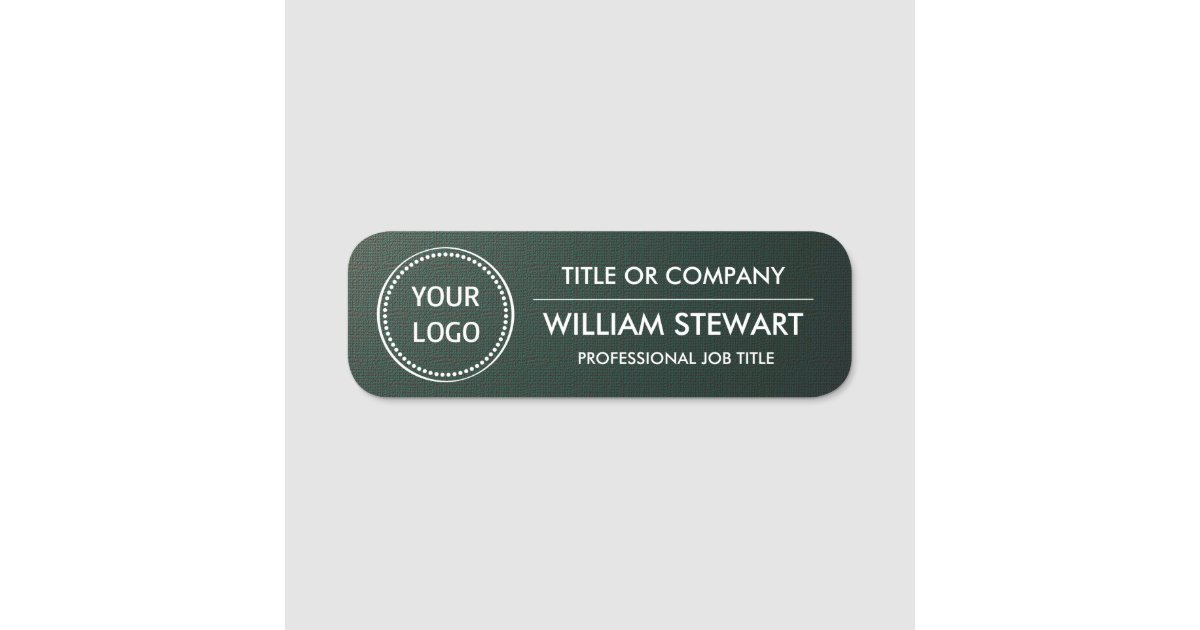 Professional Custom business logo Employee Staff Name Tag | Zazzle