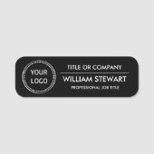 Professional Custom business logo Employee Staff Name Tag | Zazzle