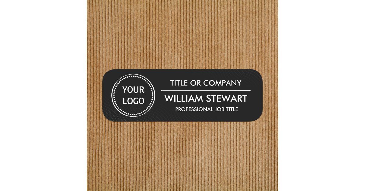 Professional Custom business logo Employee Staff Name Tag | Zazzle