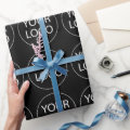 Professional Custom Company Logo Business Black Wrapping Paper | Zazzle