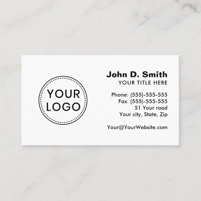 Professional custom logo corporate white business card | Zazzle.com