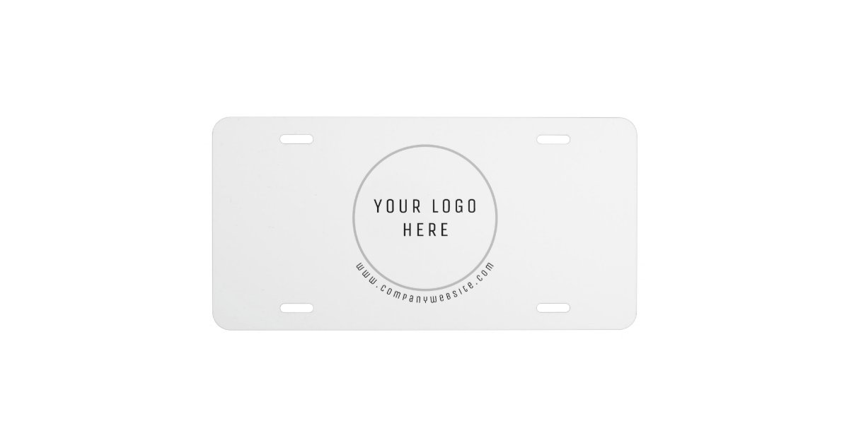 Professional Custom Logo License Plate | Zazzle