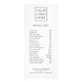 Professional Custom Logo | Price List Services Rack Card | Zazzle