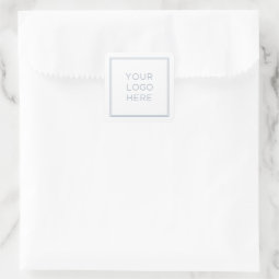 Professional Custom Logo | Simple and Minimalist Square Sticker | Zazzle