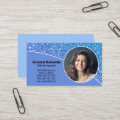 Professional Custom Photo Blue QR Code on Back Business Card | Zazzle