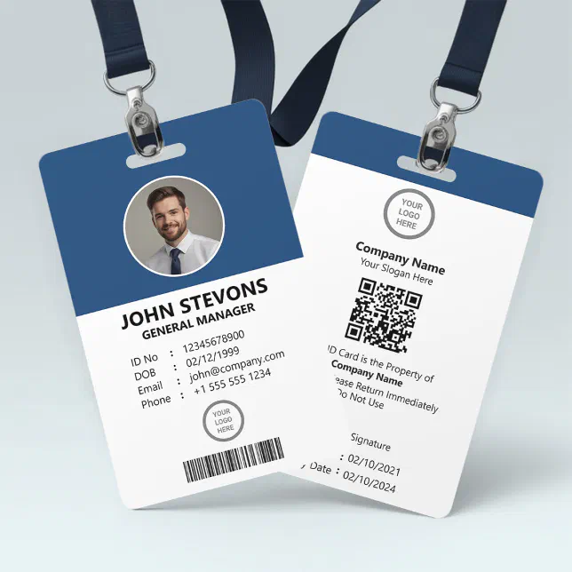 Professional Customizable Employee Identification Badge | Zazzle