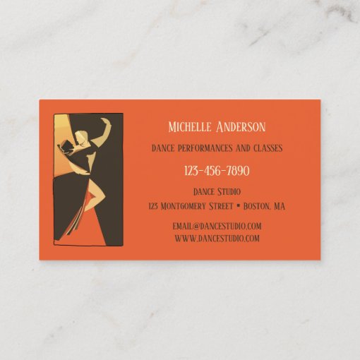 Professional Dancer Business Card | Zazzle
