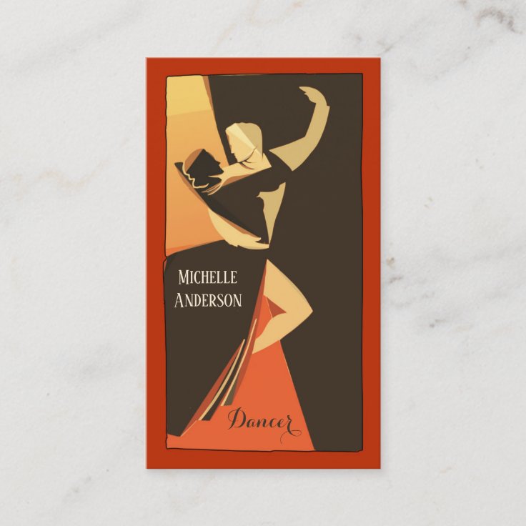Professional Dancer Business Card | Zazzle