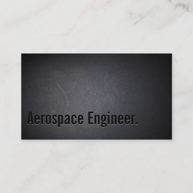 Professional Dark Aerospace Engineer Business Card | Zazzle