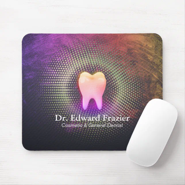 Professional Dentist Dental Clinic Rose Gold Tooth Mouse Pad | Zazzle