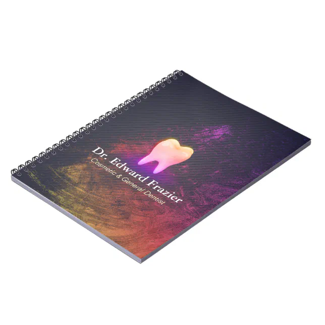 Professional Dentist Dental Clinic Rose Gold Tooth Notebook | Zazzle