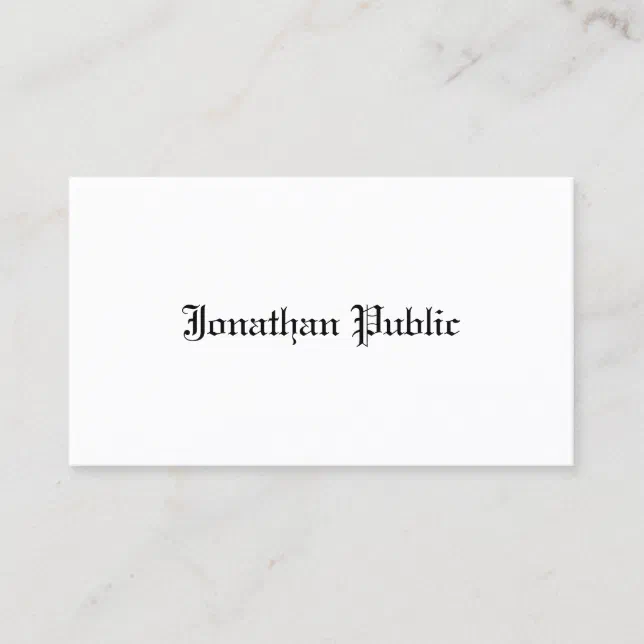 Professional Design Classic Nostalgic Look Plain Business Card | Zazzle