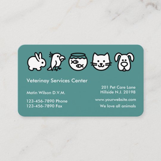 Professional Design Veterinarian Business Cards | Zazzle