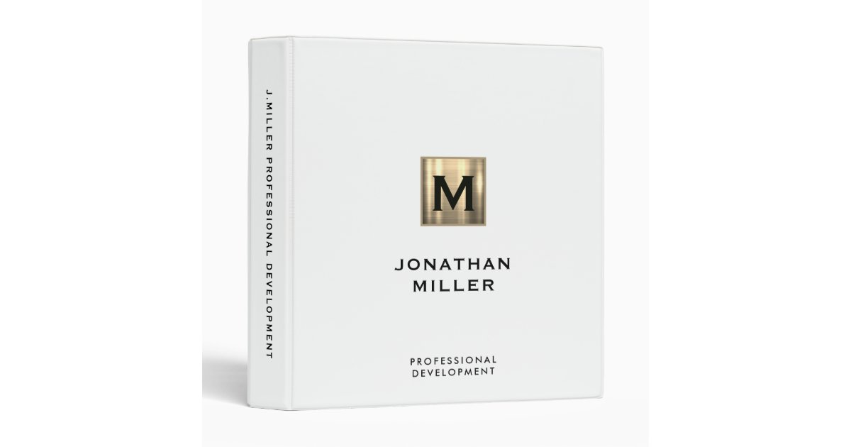Professional Development Binder Solid White | Zazzle