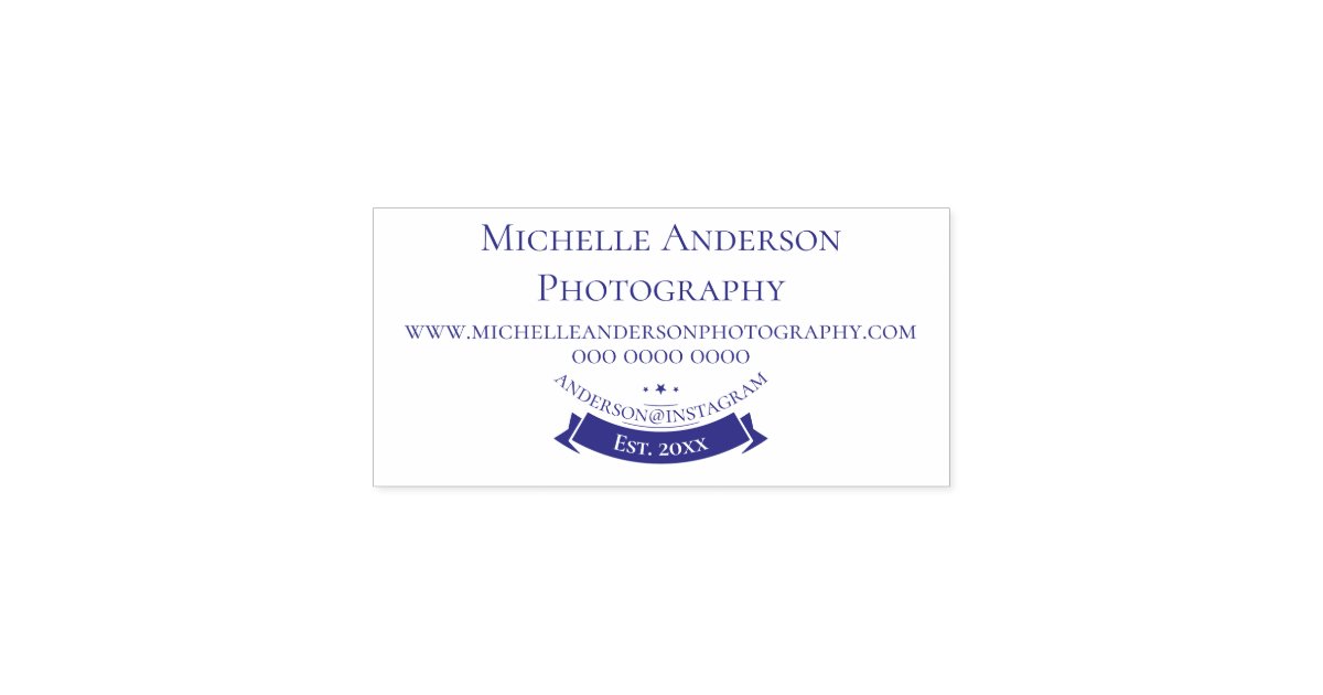 Professional DIY business name company banner Self-inking Stamp | Zazzle