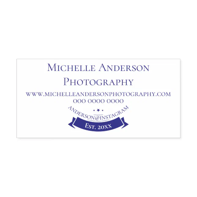 Professional DIY business name company banner Self-inking Stamp | Zazzle