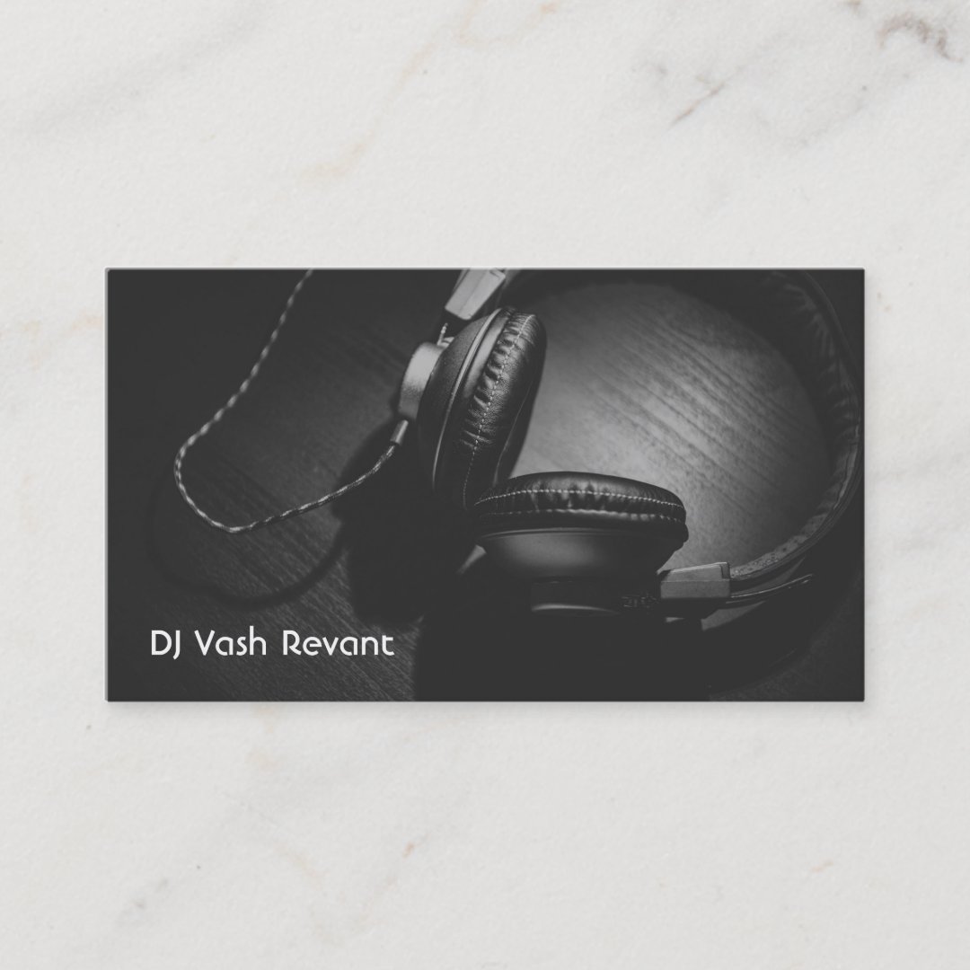 Professional DJ Headphones Business Card | Zazzle