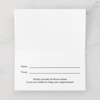 Professional Doctor's Office Your Next Appointment Card | Zazzle