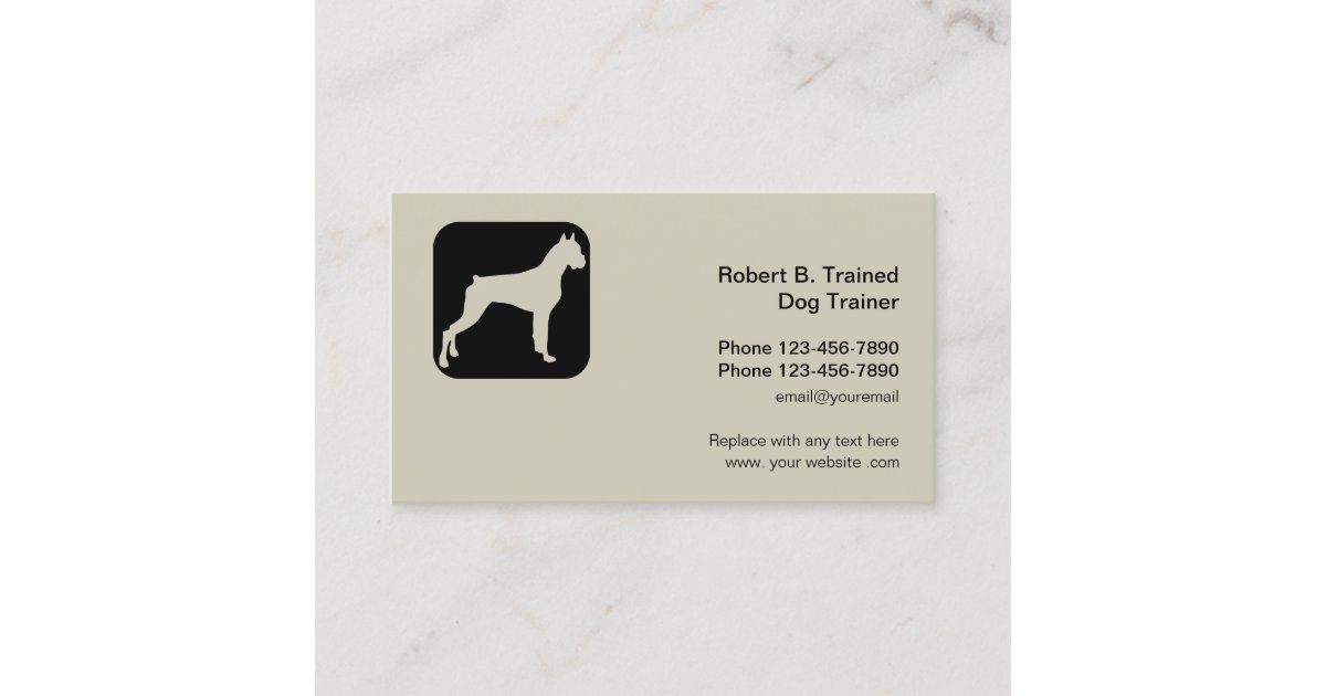 Professional Dog Trainer Business Card | Zazzle