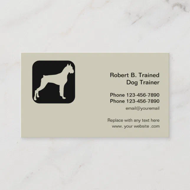 Professional Dog Trainer Business Card | Zazzle