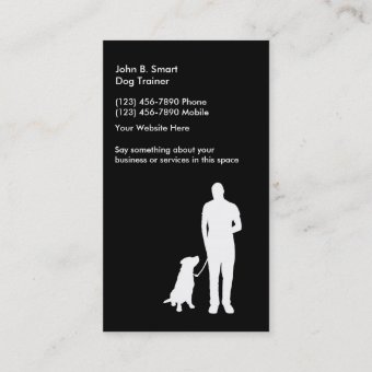 Professional Dog Trainer Business Card | Zazzle