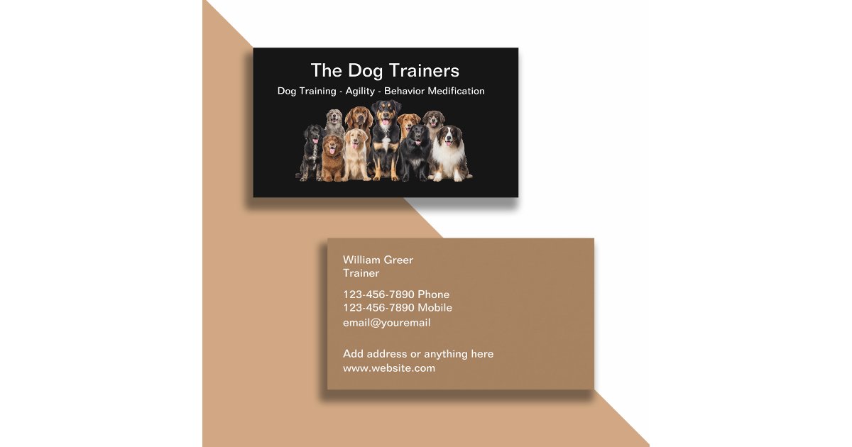 Professional Dog Training Business Cards | Zazzle
