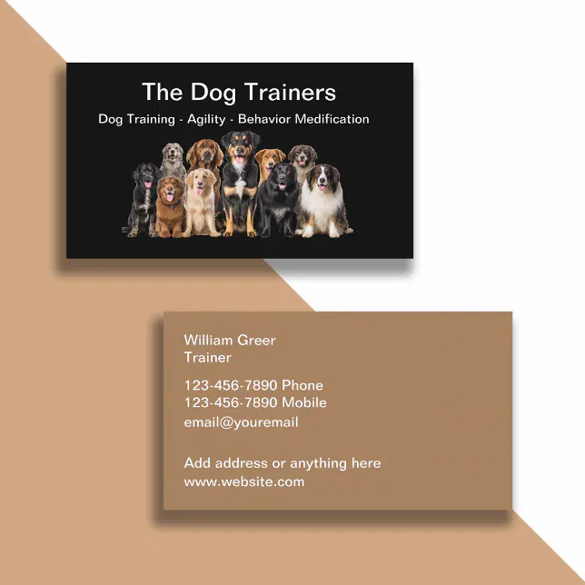 Professional Dog Training Business Cards | Zazzle