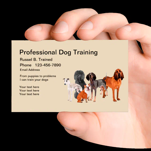 Professional Dog Training Service Business Card | Zazzle