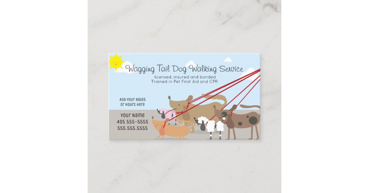 Professional Dog Walking Service Business Business Card | Zazzle