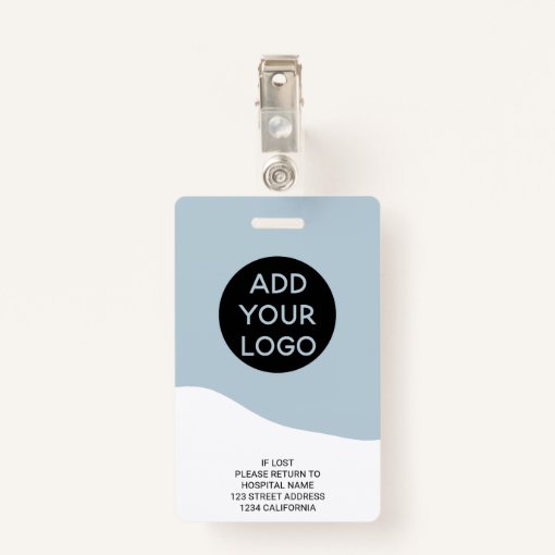 Professional editable blue nurse photo logo code badge | Zazzle
