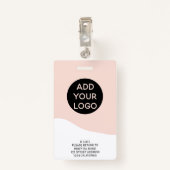 Professional editable pink nurse photo logo code badge | Zazzle