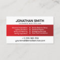Professional Electrical Contractor - Electrician Business Card | Zazzle