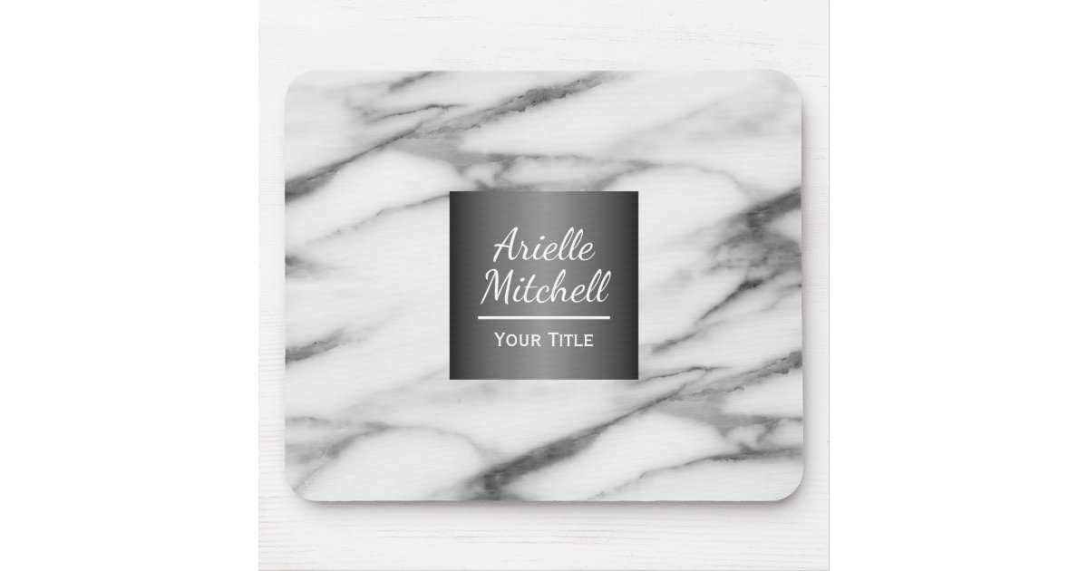 Professional Elegant Alabaster Marble Pattern Mouse Pad | Zazzle