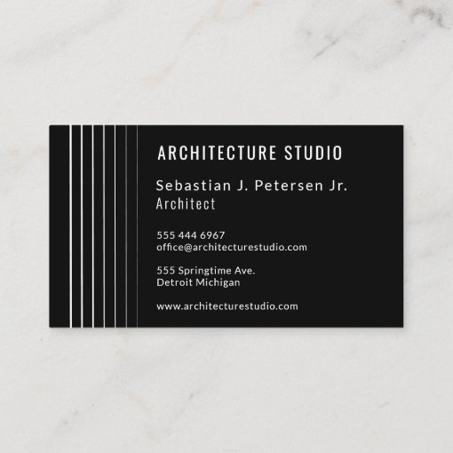 Professional elegant architect designer modern business card | Zazzle