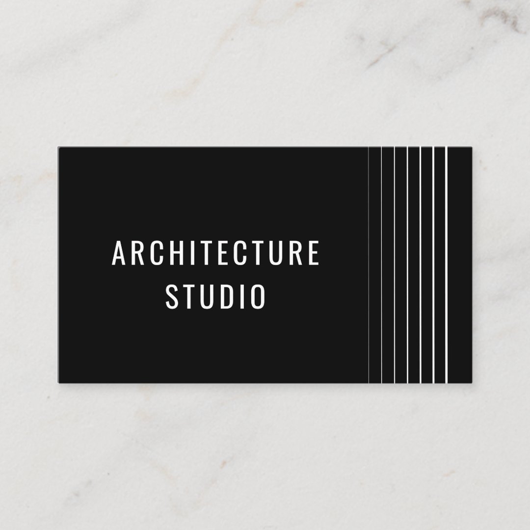 Professional elegant architect designer modern business card | Zazzle