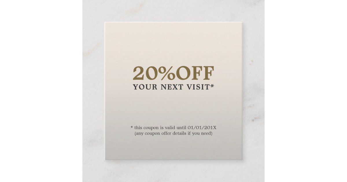 Professional Elegant Beauty Salon Coupon | Zazzle
