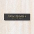 Professional Elegant Black and Gold Door Sign | Zazzle