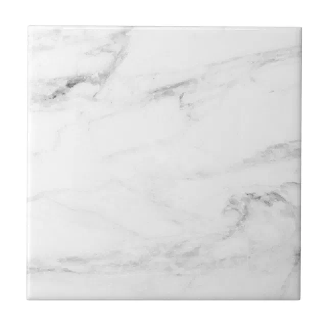 Professional Elegant Classic White Marble Template Ceramic Tile | Zazzle