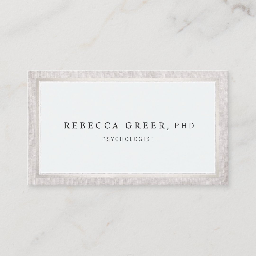 Professional Elegant Counselor and Therapist Business Card | Zazzle