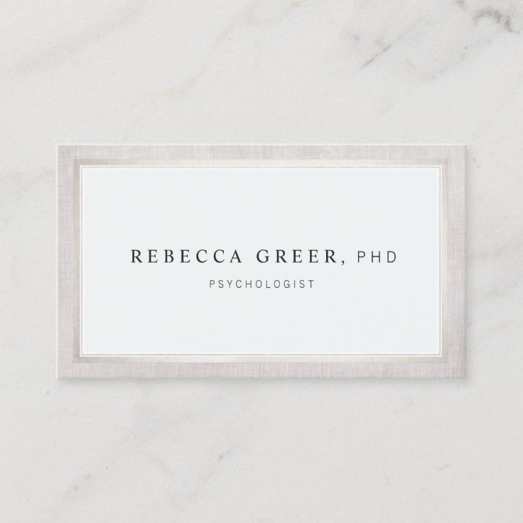 Professional Elegant Counselor and Therapist Business Card | Zazzle