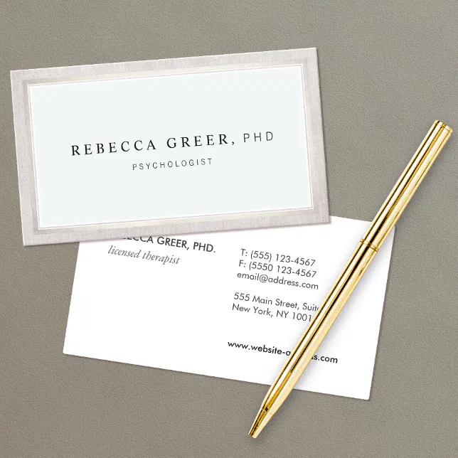 Professional Elegant Counselor and Therapist Business Card | Zazzle