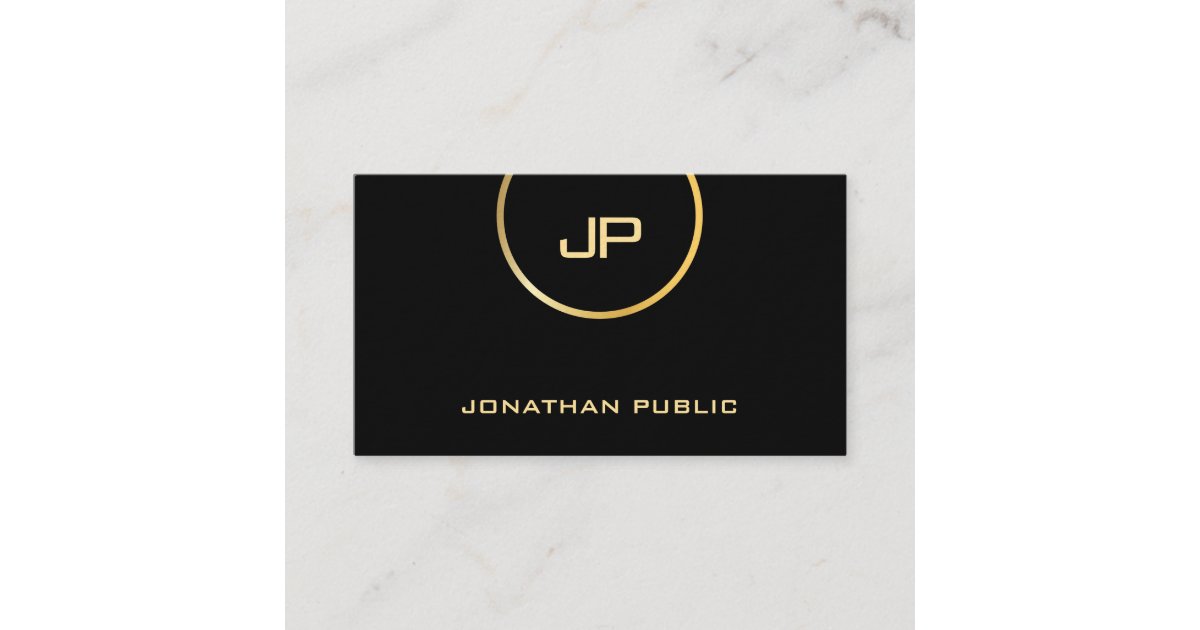 Professional Elegant Glam Gold Look Modern Premium Business Card | Zazzle
