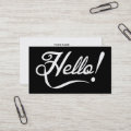 Professional Elegant Hello! Business Card | Zazzle